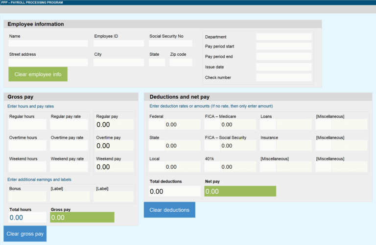 PPP - Payroll Processing Program - Techronology