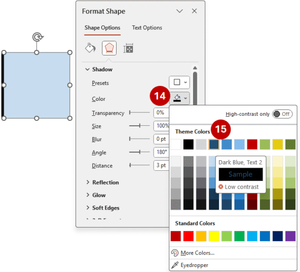 Create shadow border on PowerPoint shape - How-to - Techronology