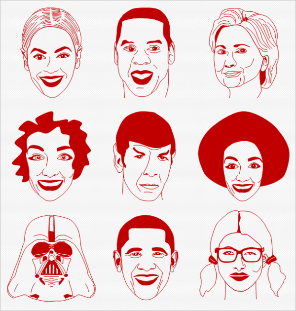 PowerPoint faces collection - Techronology